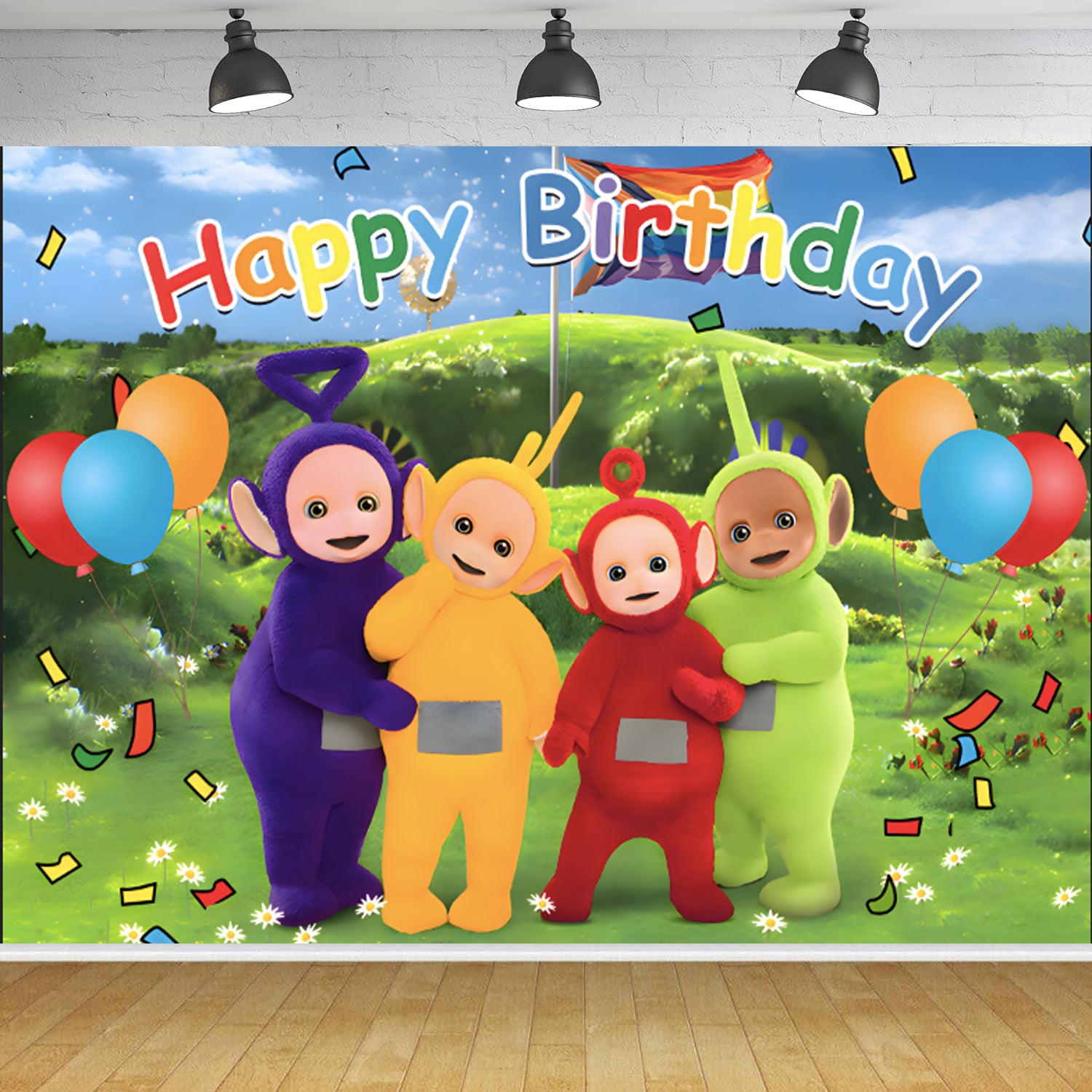 Teletubbies Backdrop Kids Birthday Background Party Photography Baby C ...