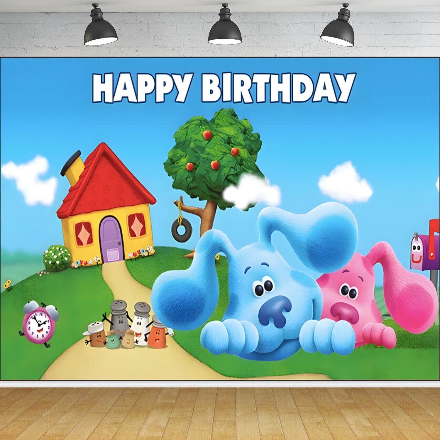 Cartoon Photography Backdrop Happy Birthday Photo Background Balloons ...