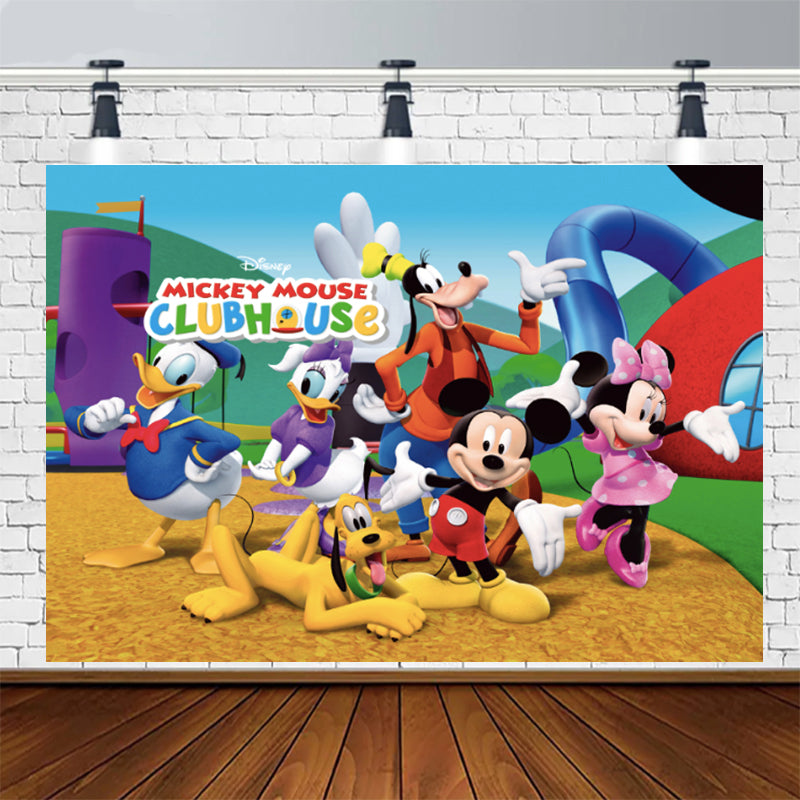 Mickey Mouse Clubhouse Backdrop Wall Banner