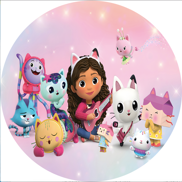 Customize Gabby's Dollhouse Photo Backdrop Cover Kids Round Backdrop P ...