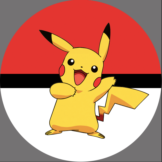 Customize Cartoon Pikachu Photo Backdrop Theme Cover Round Backdrop Bi ...