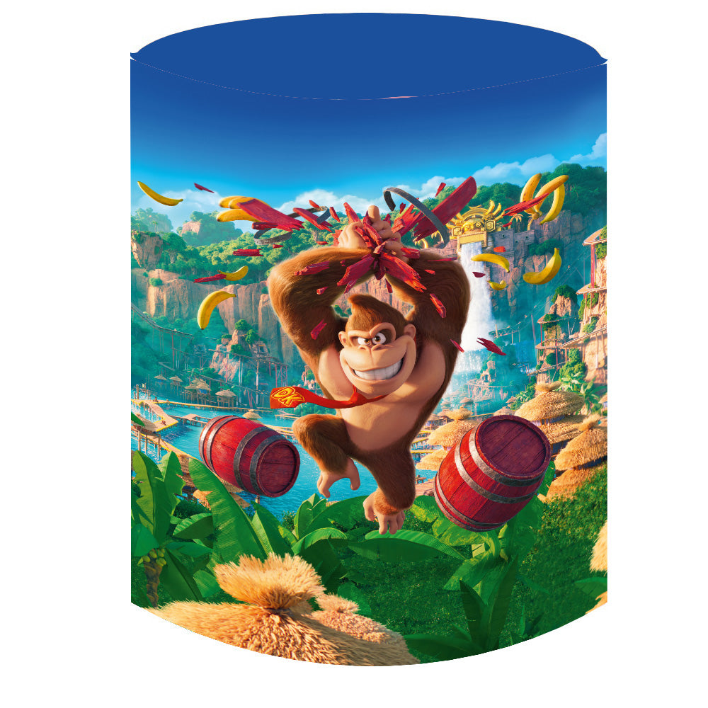 Customize Size Cartoon The Super Mary 5 pieces Cylinder Plinth Covers ...