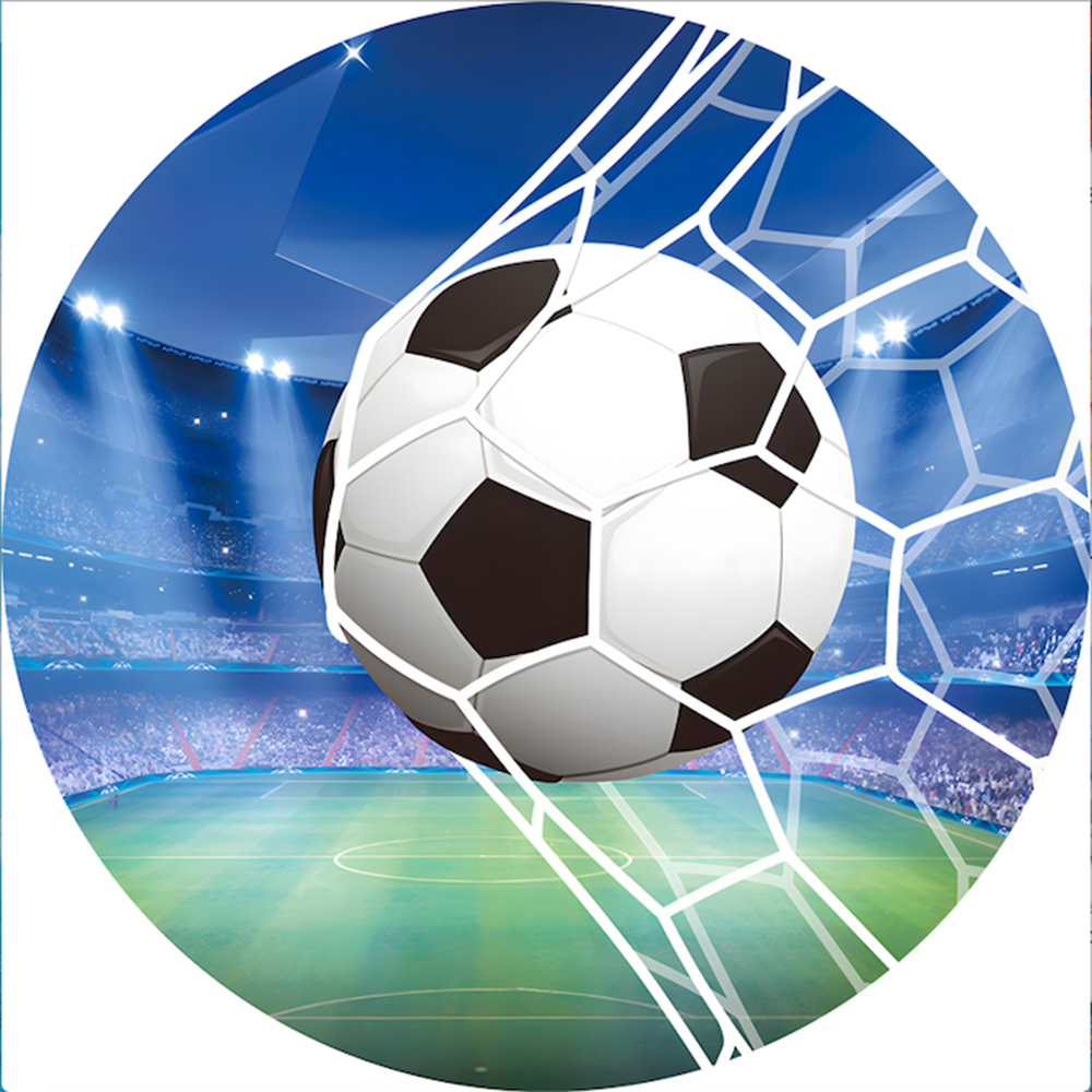Custom Football Round Backdrops Cover Soccer Boys Birthday Party Circl ...