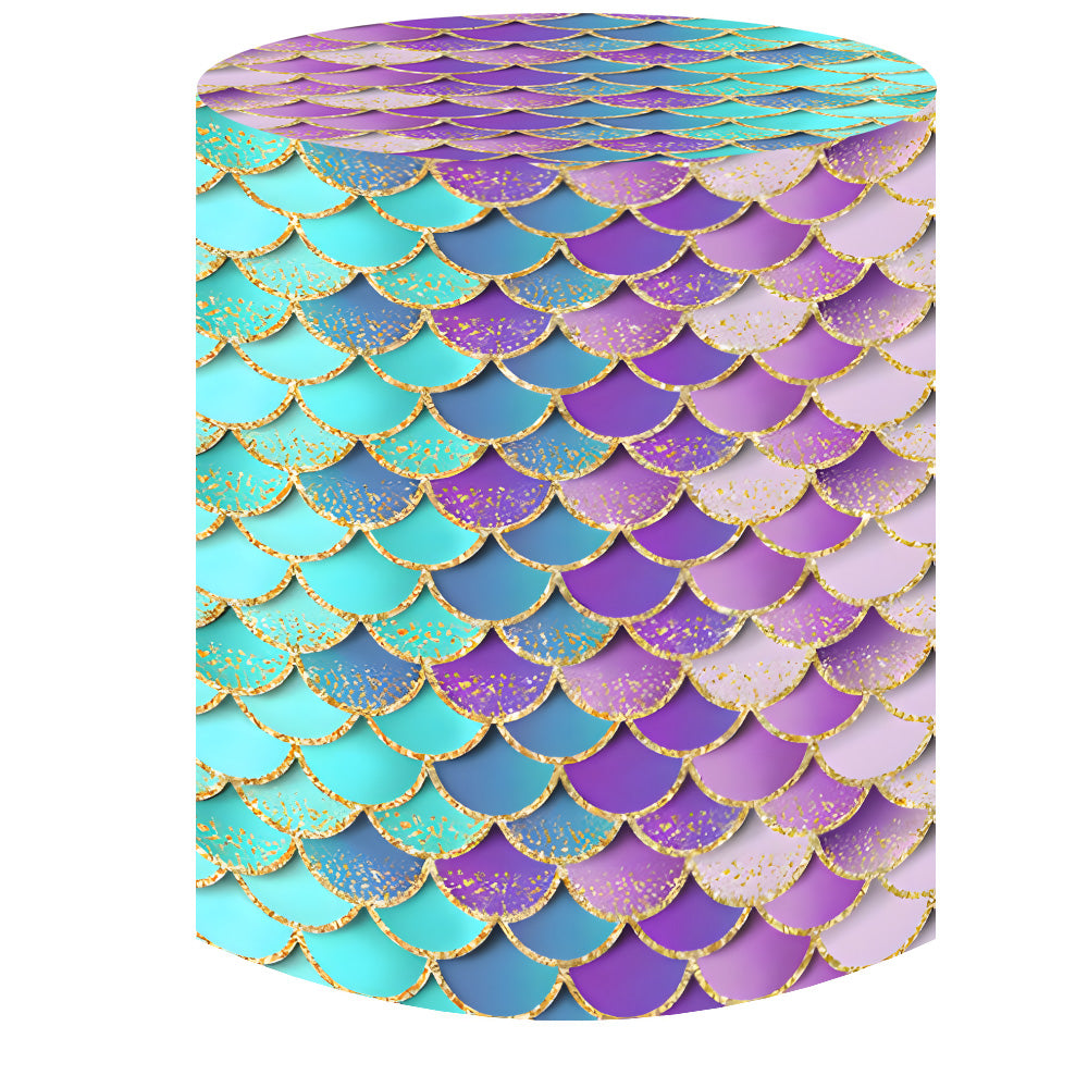 Mermaid Party Decoration Backdrop Mermaid Scales Glare Birthday Custom ...