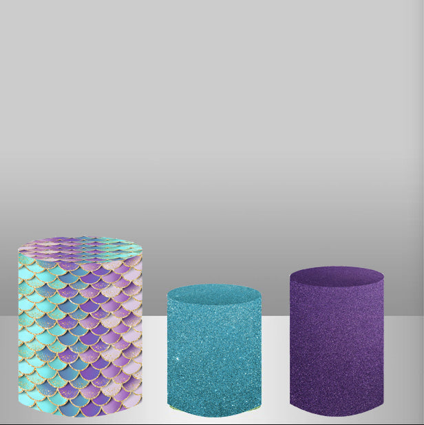 Mermaid Party Decoration Backdrop Mermaid Scales Glare Birthday Custom ...