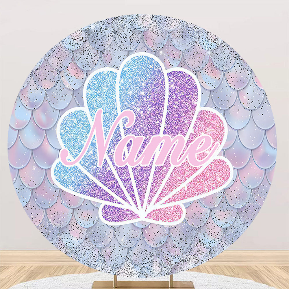 Mermaid Party Decoration Backdrop Mermaid Scales Glare Birthday Custom ...