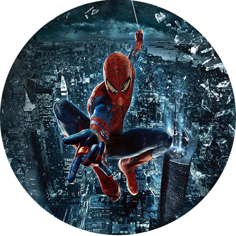 Custom Cartoon Spider Round Backdrops Superhero Circle Background Cove ...