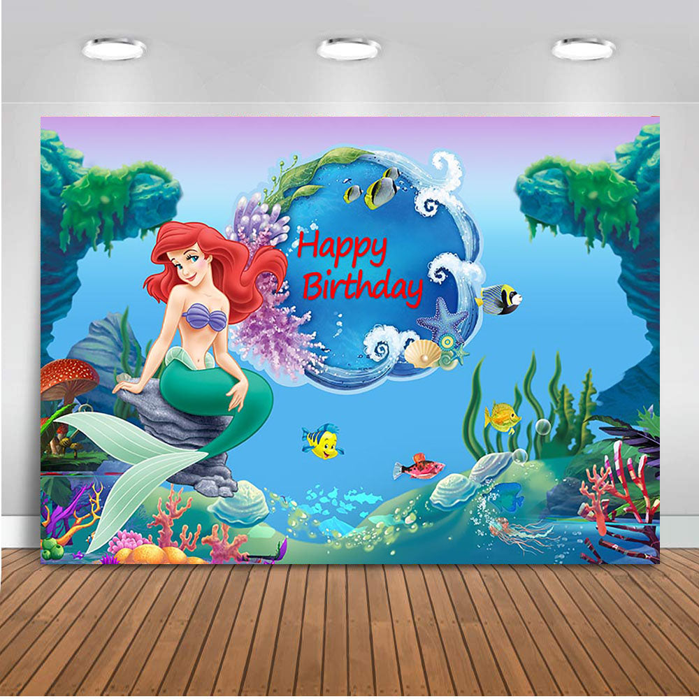 Little Mermaid Ocean Background