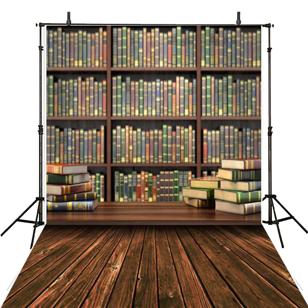 school backdrops kids photography backgrounds library book 6x9 vinyl ...