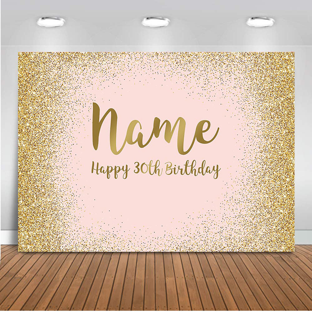 Glitter Pink birthday party decoration for photography Customize backg ...