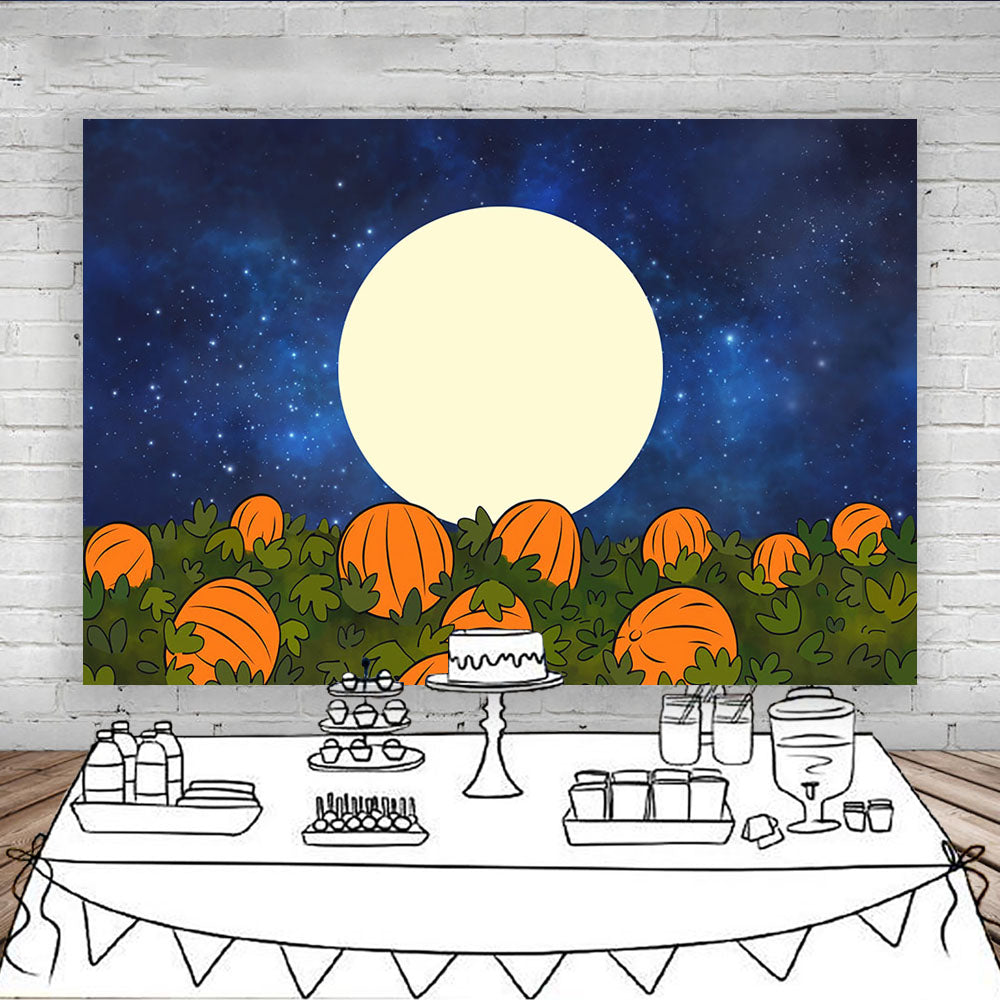 Thanksgiving Halloween Pumpkin Themed Party Photography Backdrops Nigh ...
