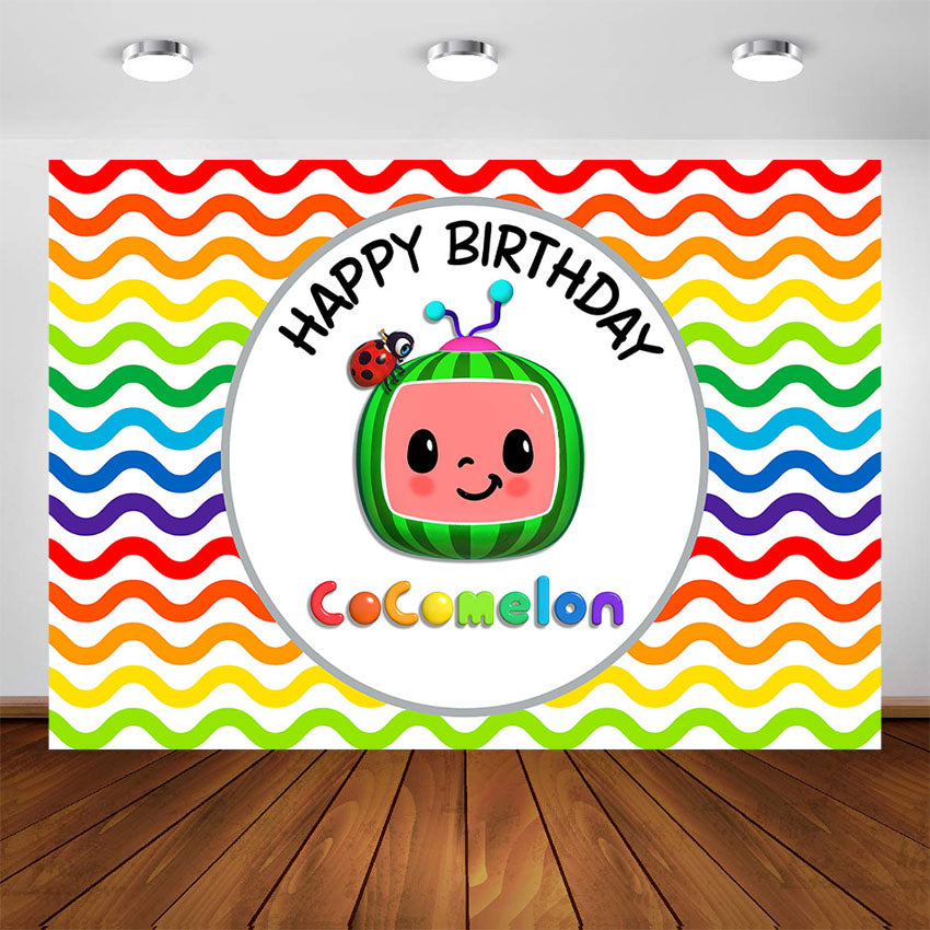 Customize Happy Birthday Melon Theme Backdrops Kids Family Party Decor ...