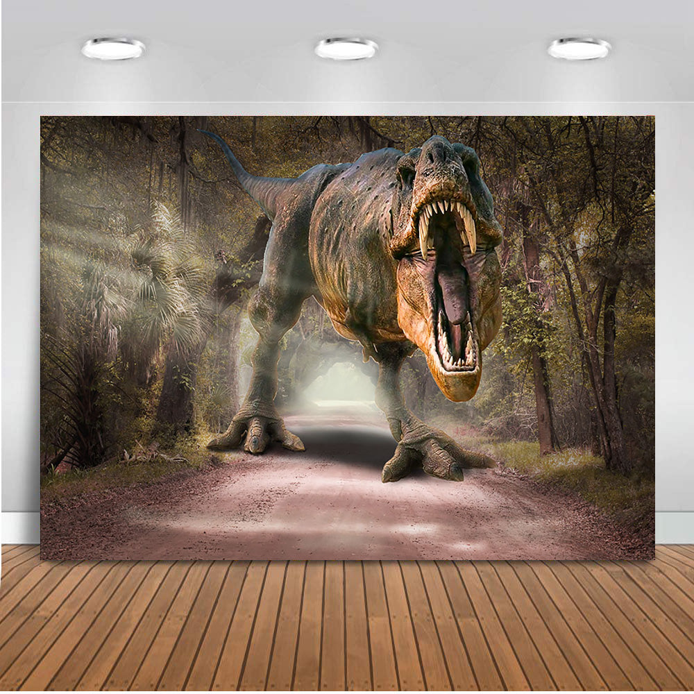 Photography Backdrop Dinosaur Jurassic Park World Dinosaur Theme Party ...