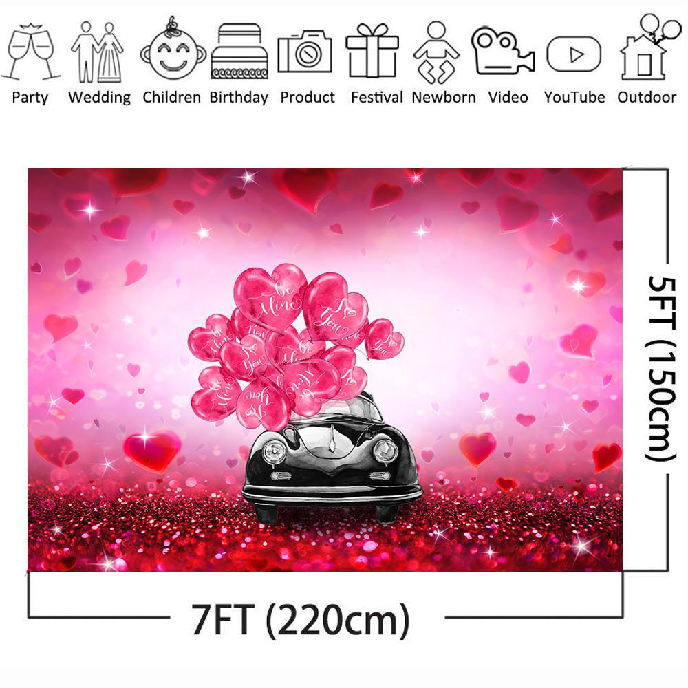 Valentine Party backdrop for photography red heart background for phot ...