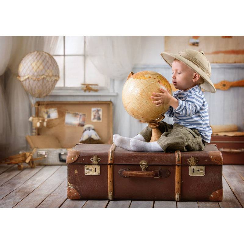 Vinyl Photography Background World Map globe Newborn Baby Room Toy Tra ...