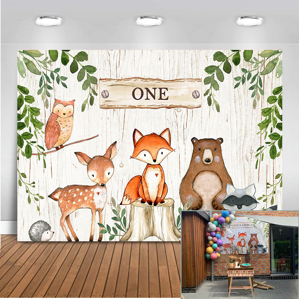 Wild One Background for Photo Studio Newborn Baby Shower Woodland Birt ...