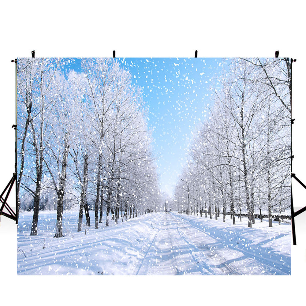 snow landscape photo backdrop nature winter scenery photography backgr ...