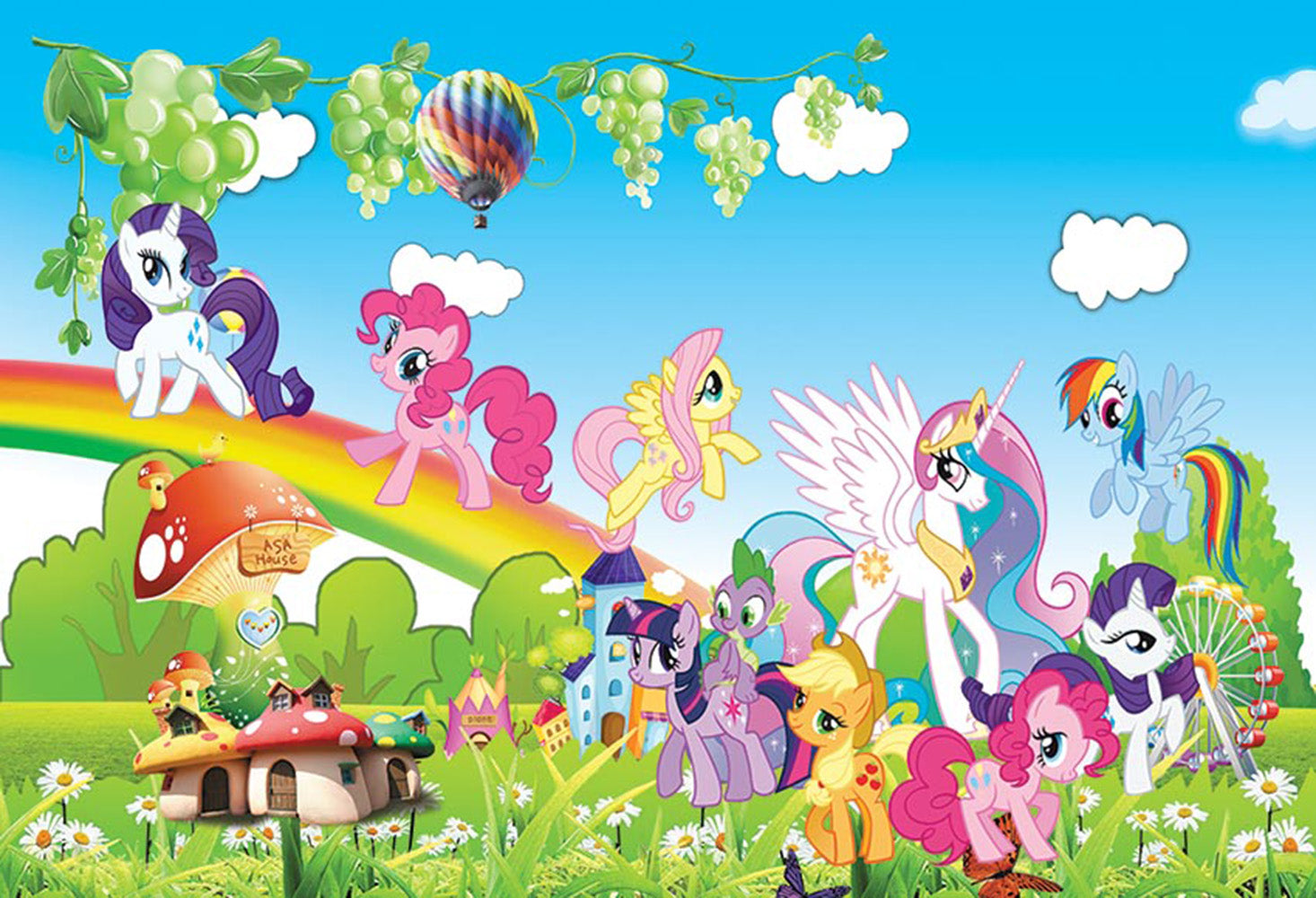 My Little Pony backdrop for pictures cartoon photography backdrops ...