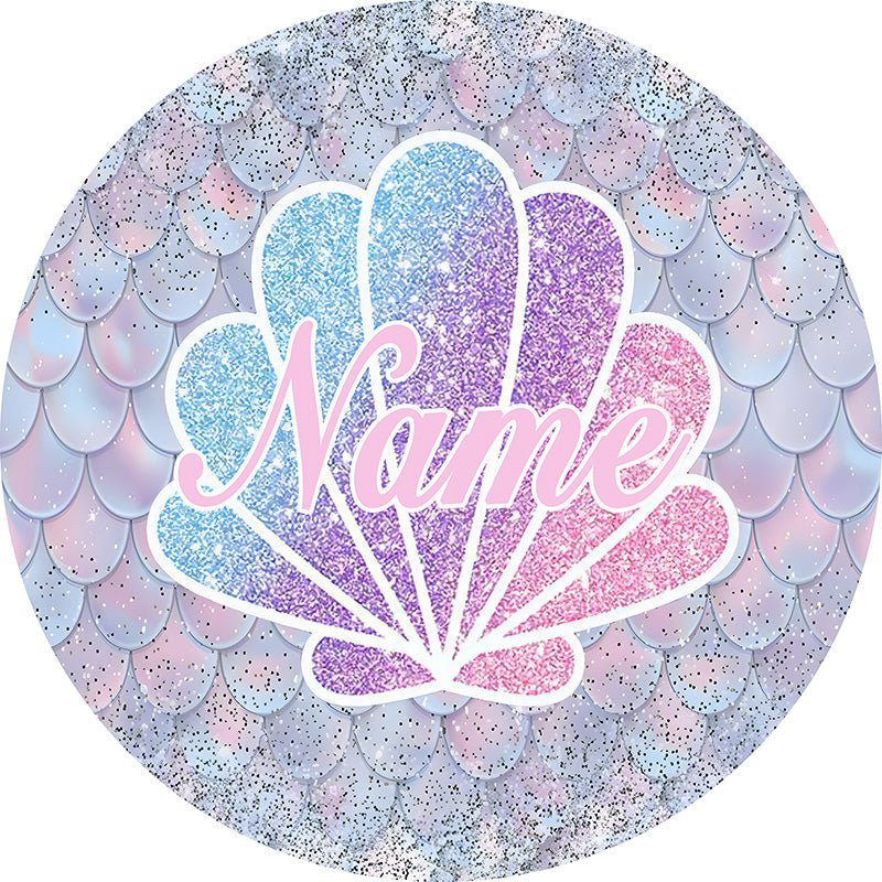 Mermaid Party Decoration Backdrop Mermaid Scales Glare Birthday Custom ...